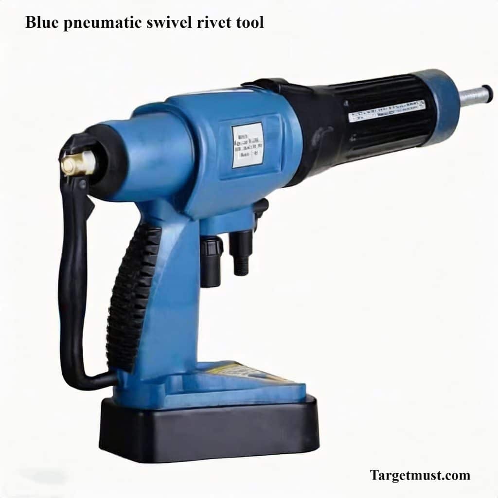 Blue Pneumatic Swivel Rivet Tool working Efficient 2025